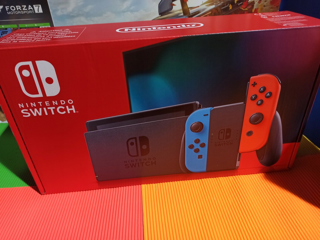 Konsola NINTENDO Switch+Joy-Con Blue-Red v2-Nowa ! - 12734180533 ...