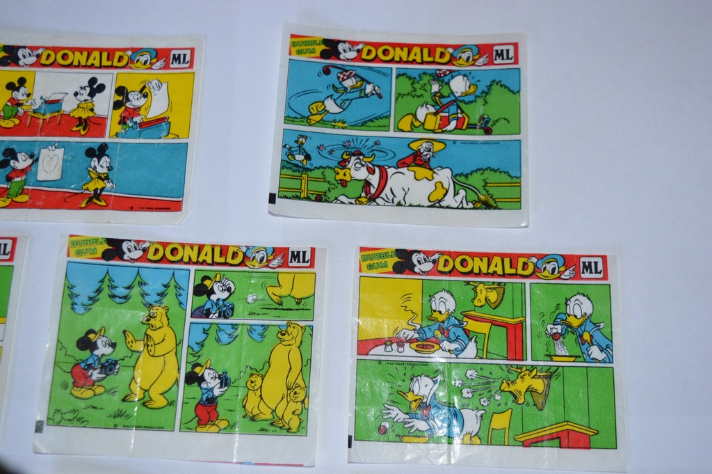 Guma Donald - historyjki obrazkowe,opakowania, PRL - 12593898047 ...