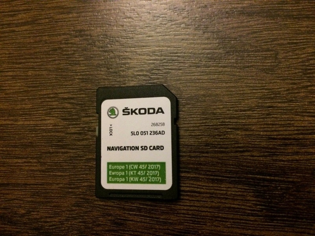 Skoda karta sd nawigacja 5L0 051 236AD Europa mapa - 13275573934 ...