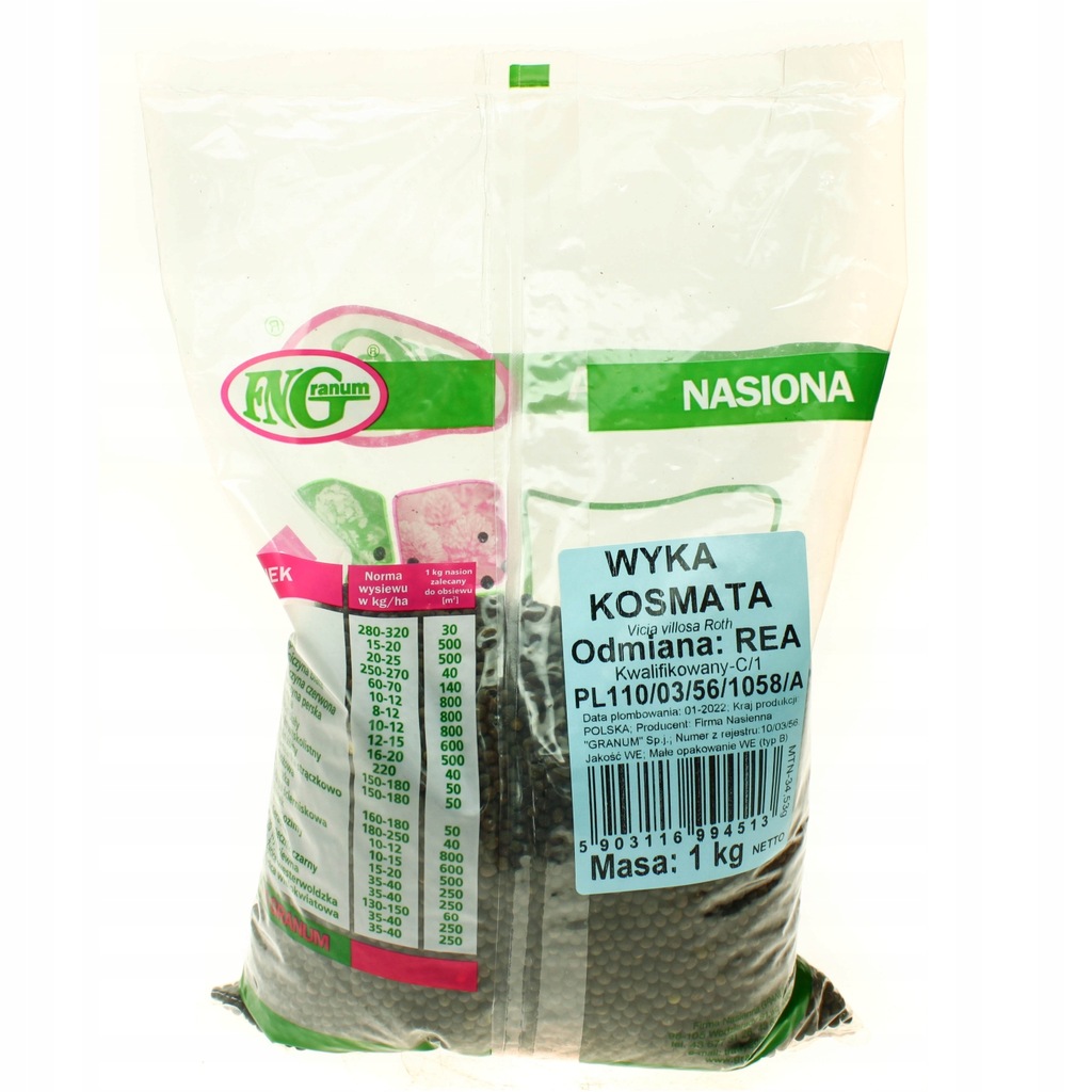 Wyka kosmata ozima Rea poplon pasza zielonka 1kg - 12352751157 ... Wyka kosmata ozima Rea poplon pasza zielonka 1kg - 12352751157 ...