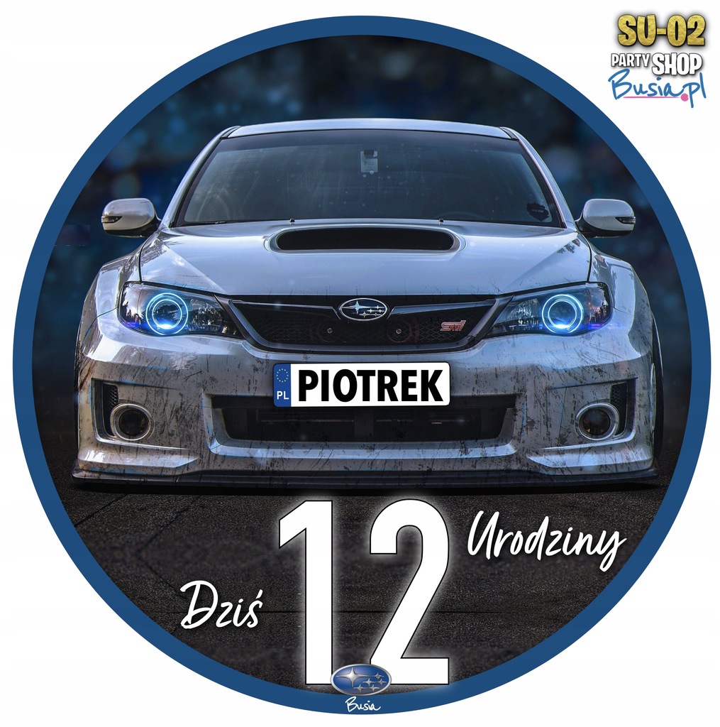 SUBARU auto Opłatek Na Tort - 10926428136 - oficjalne archiwum Allegro