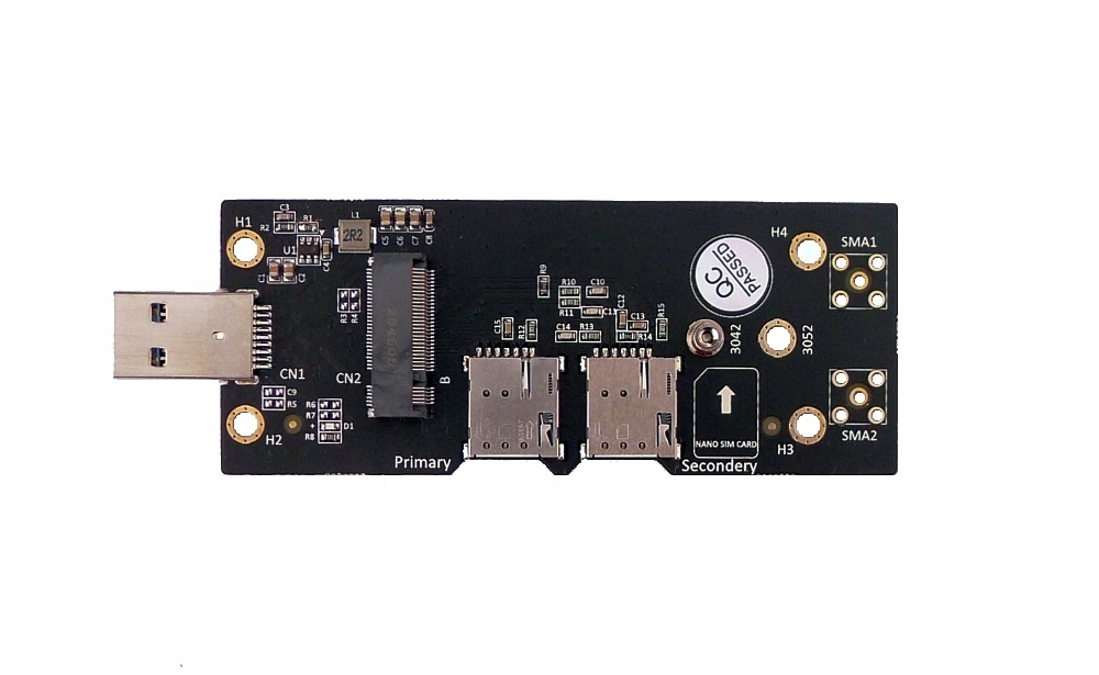 ADAPTER USB MODEMU 4G LTE 5G WWAN NGFF M.2 USB3.0 2 SLOTY NANO SIM ...