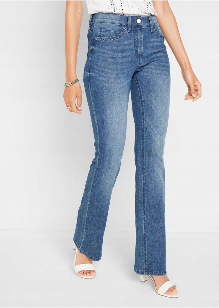 JEANS DAMSKIE REGULARNE BONPRIX 52 - 13588199652 - oficjalne archiwum Allegro