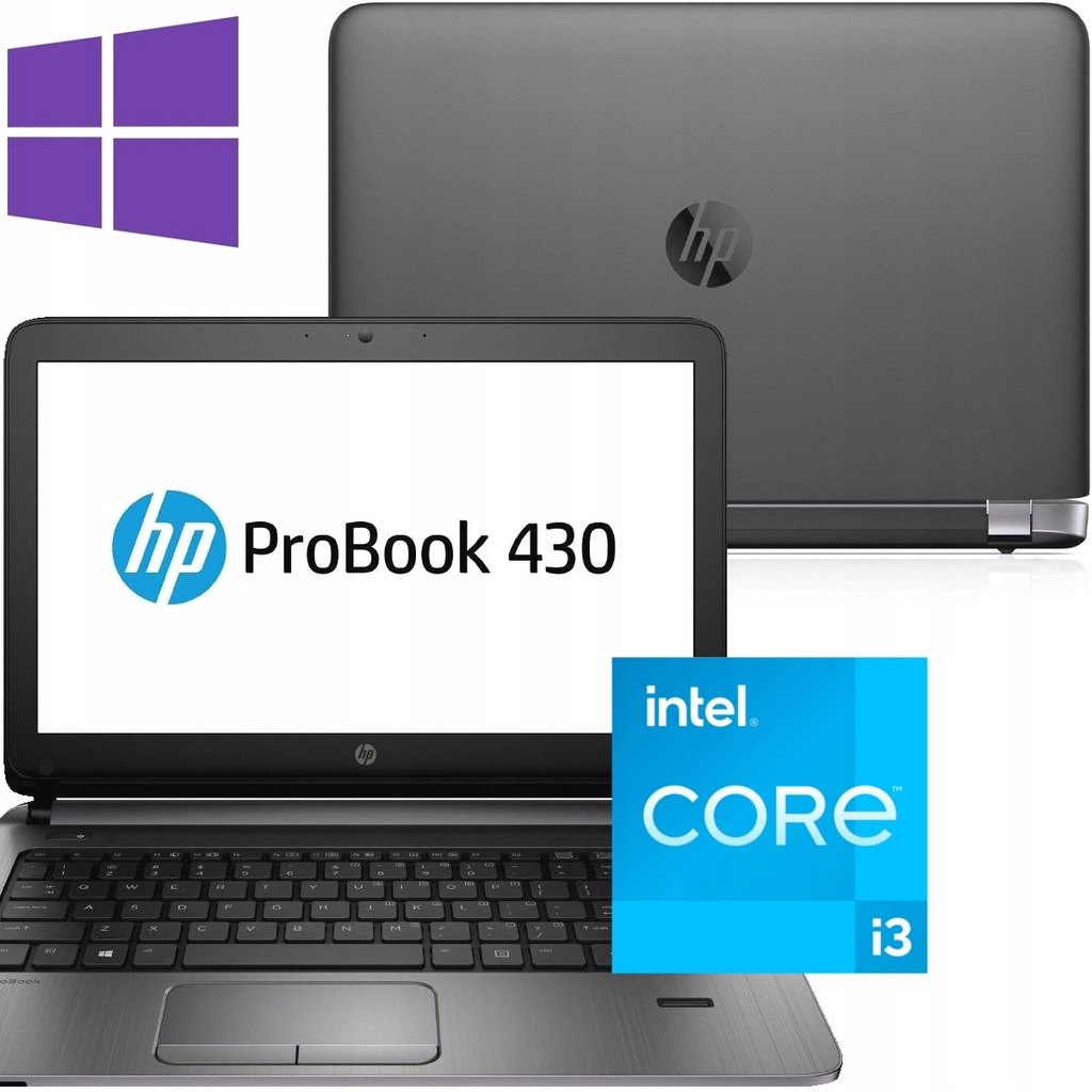 Mały Laptop HP ProBook 430 Intel Core i3 8/120SSD - 12848636255 ...