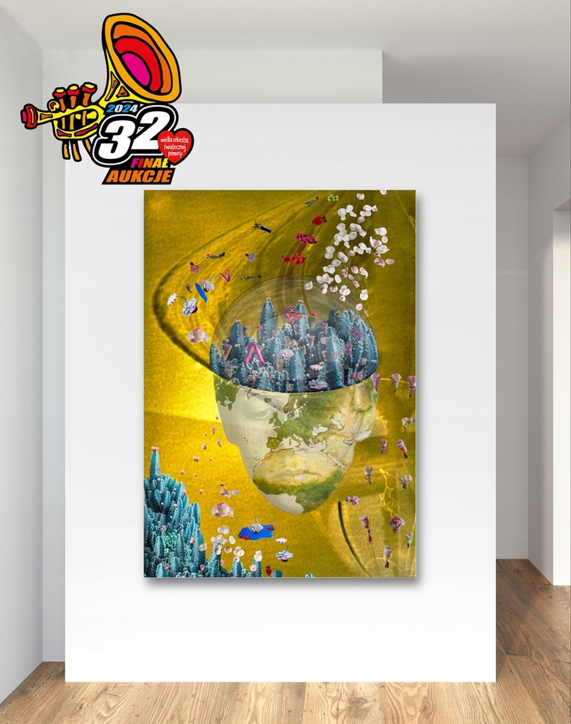 Obraz Na Płótnie/Kolaż Cyfrowy "STWORZENIE ŚWIATA" 70x100cm ...