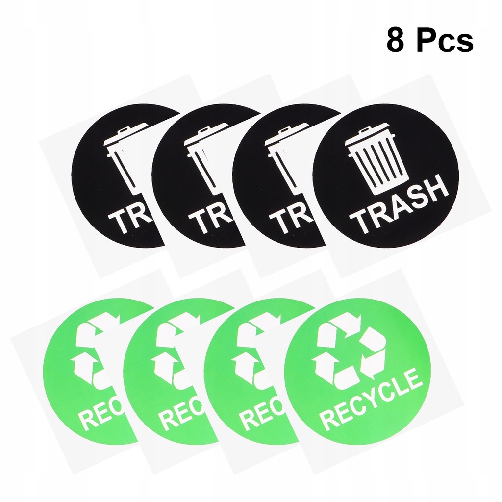 TRASH DECALS RECYCLING BIN STICKER EMBLEMS RECYCLE SYMBOL STICKERS ...
