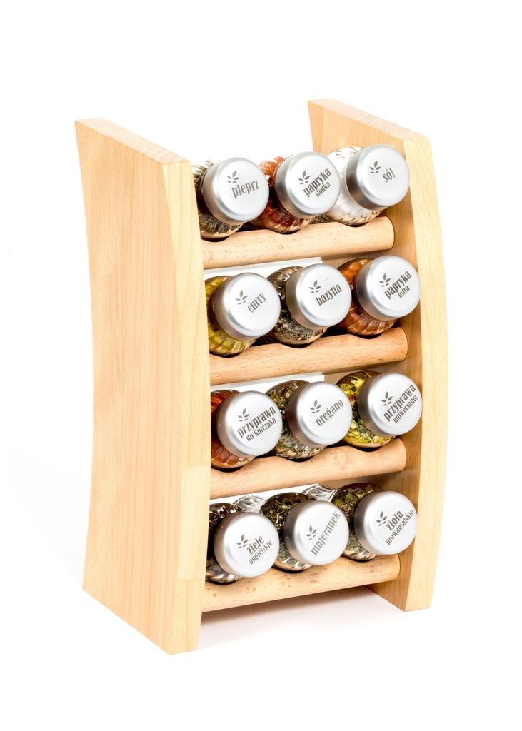 GALD PRZYPRAWNIK DREWNIANY 12 PRZYPRAW NATURALNY - 6999442669 ...