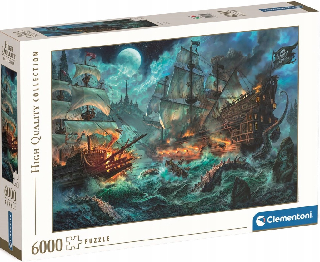 PUZZLE 6000 HQ PIRATES BATTLE BITWA PIRATÓW OKRĘTY - 12677638758 ...