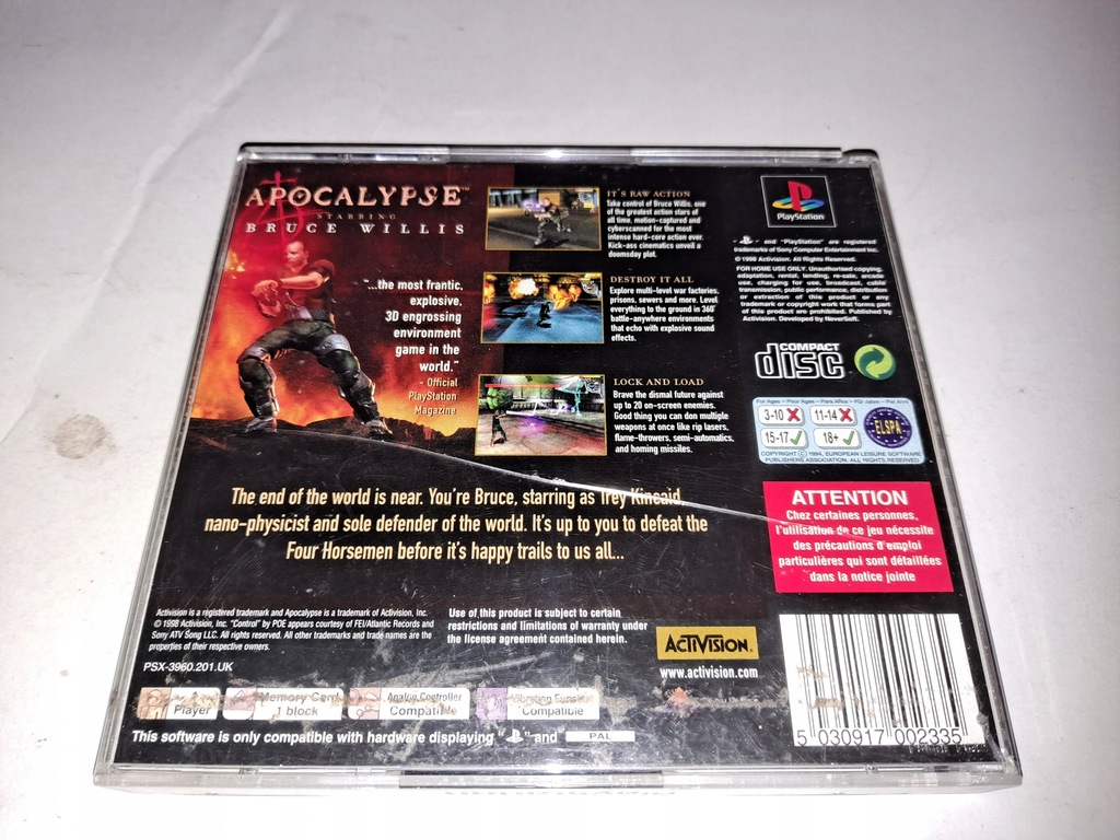 Apocalypse / PS1 / PSX - 12893698797 - oficjalne archiwum Allegro