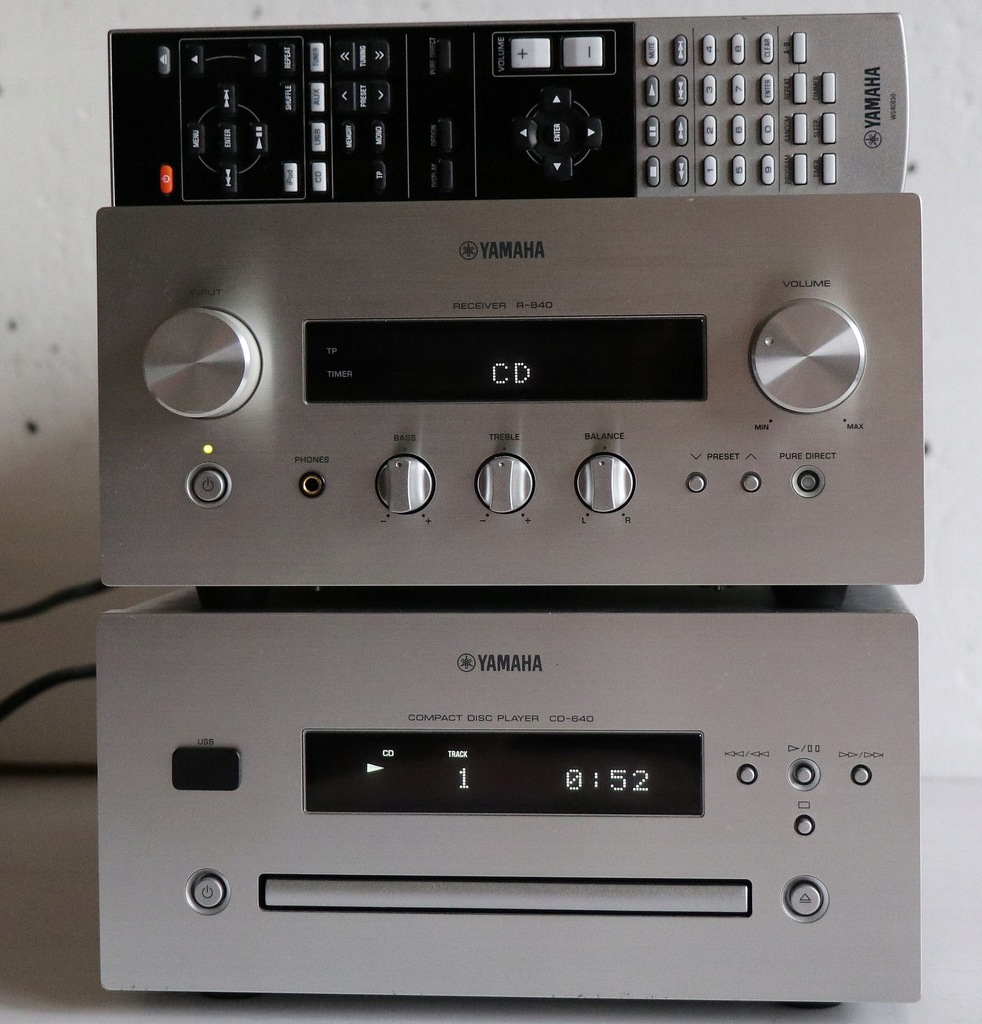 YAMAHA Pianocraft MCR-840 CD-640 oryg.pilot silver - 12537580790 ...