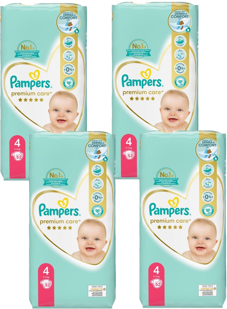 PAMPERS PREMIUM CARE 4 PIELUSZKI 208 SZT - 11950800898 - oficjalne ...