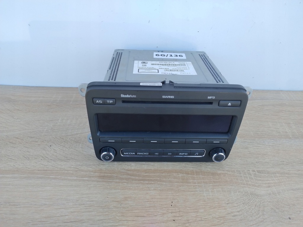 RADIO FABRYCZNE CD MP3 SKODA FABIA 2 II ROOMSTER LIFT 5J0035161C 6G/136 ...