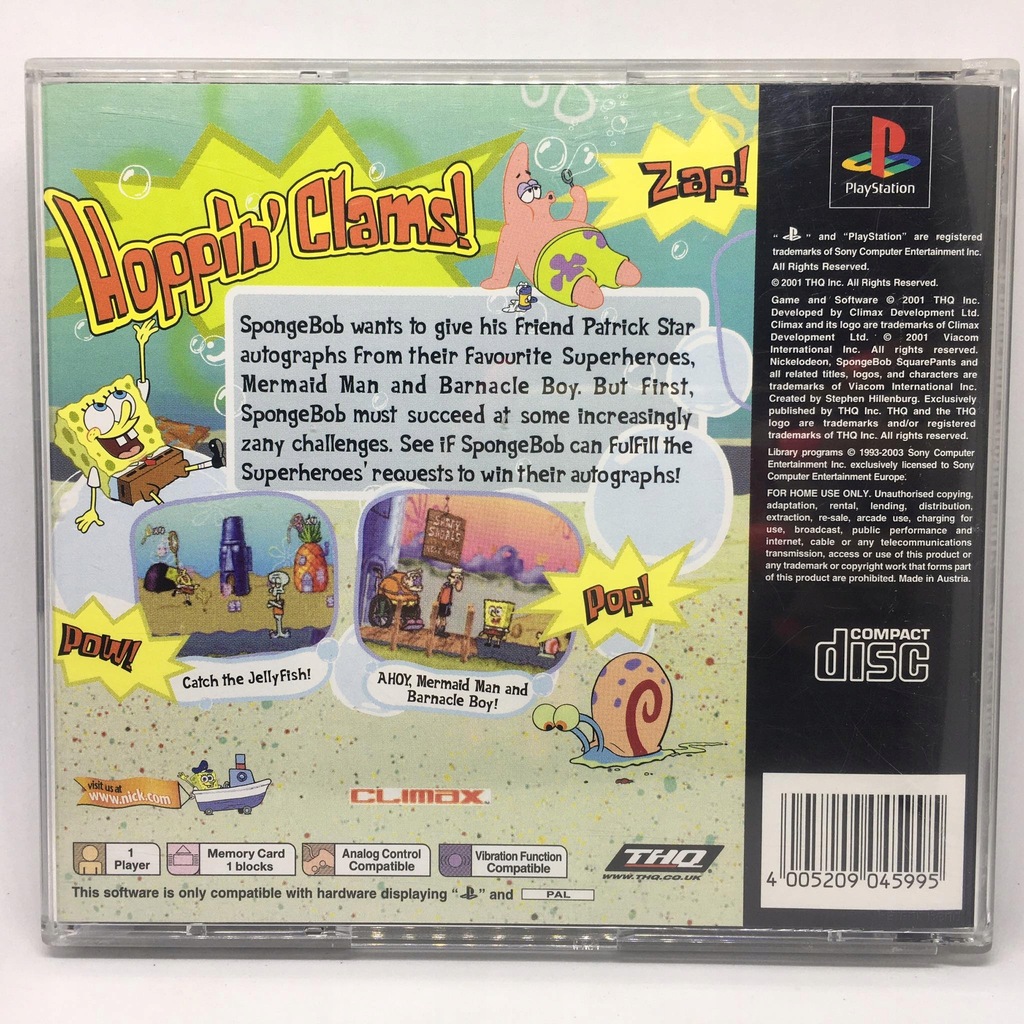 Spongebob Squarepants: Supersponge PSX PS1 - 9526854850 - oficjalne ...