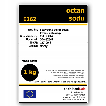 Octan sodu E262 1kg - 7482366737 - oficjalne archiwum Allegro