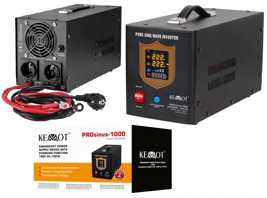 ZASILACZ AWARYJNY KEMOT PROSINUS 1000 PRZETWORNICA - 12440139269 ...