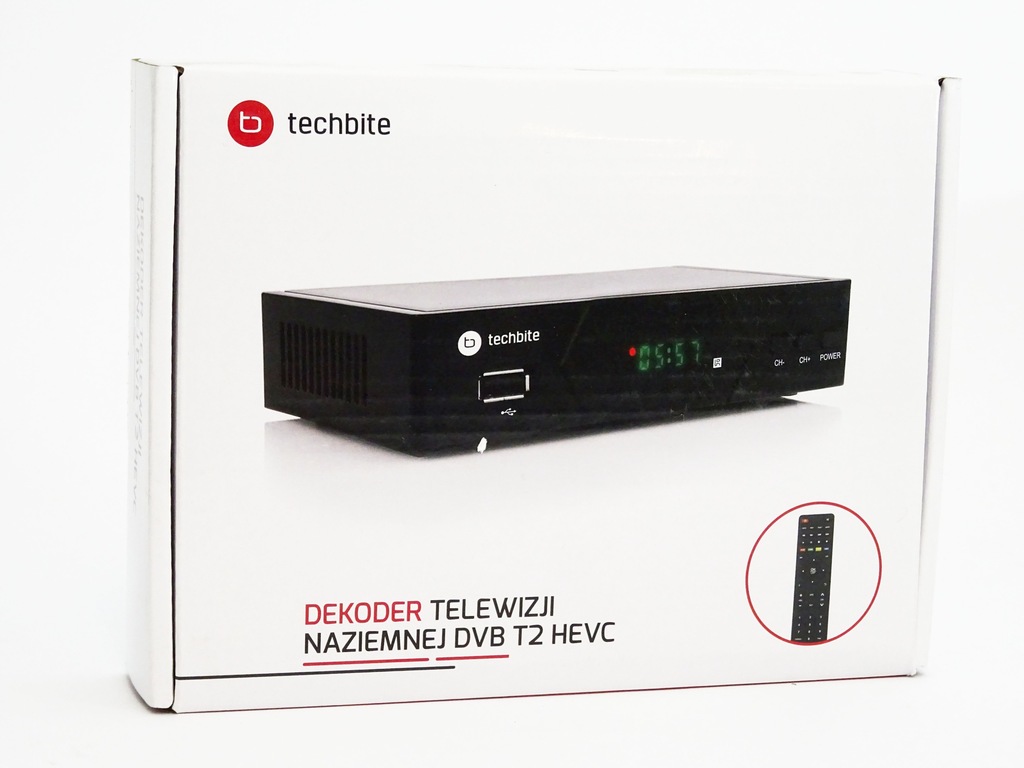 Dekoder HEVC DVB T2 techbite EV-1424 - 13469413787 - oficjalne archiwum Allegro