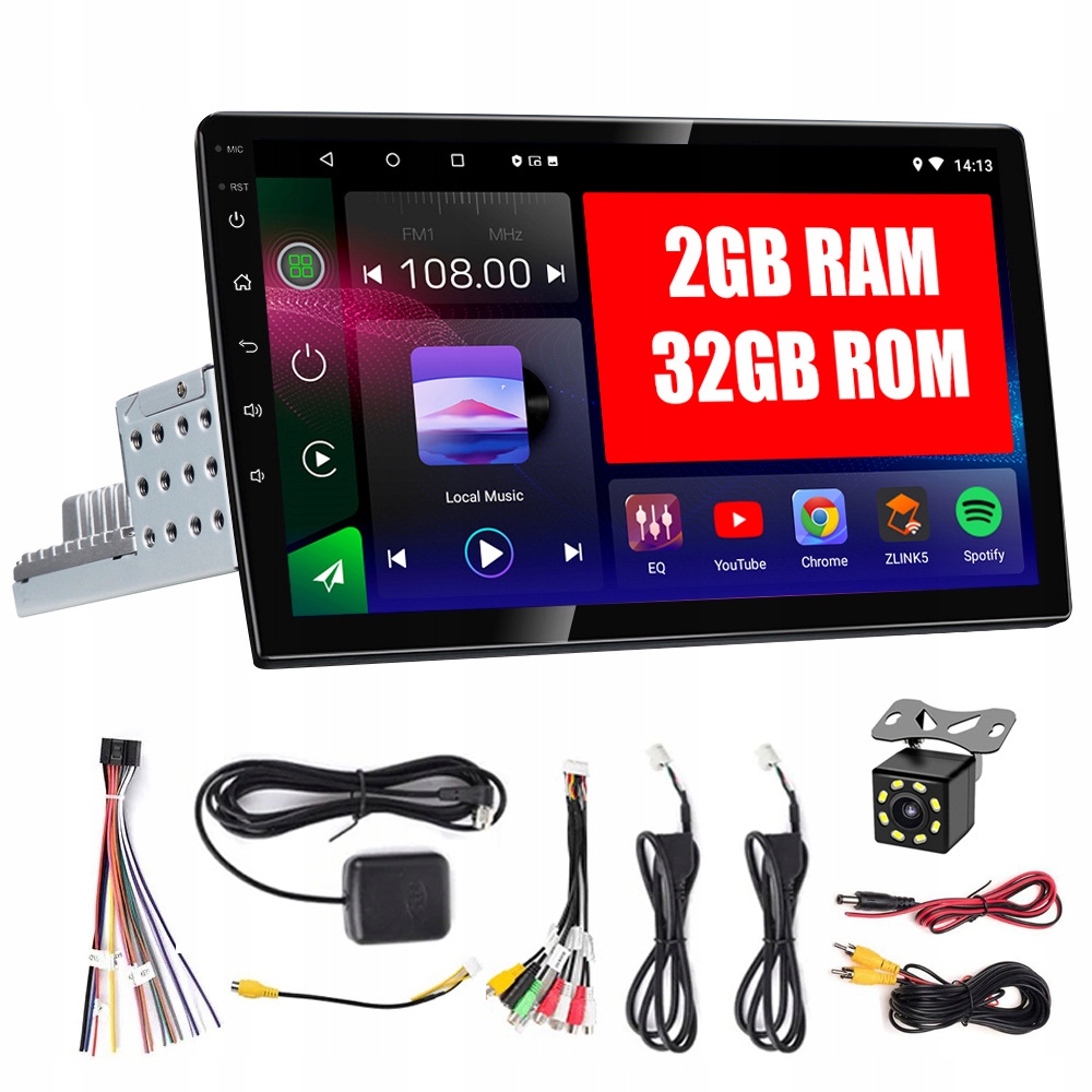 RADIO SAMOCHODOWE 1DIN ANDROID 10" APPLE CARPLAY ANDROID AUTO WIFI 2GB/32GB - 13579247011 ...