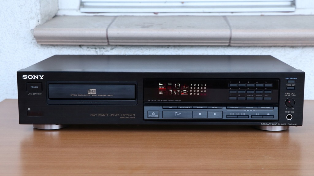 ODTWARZACZ CD SONY CDP-690 1991 SPRAWNY ! - 12240959870 - oficjalne archiwum Allegro