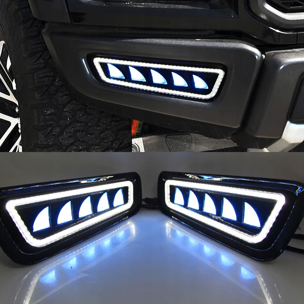 DRL LED Turn Signal Fog Lamp For Ford Raptor SVT F150 2017 2018 2019 ...