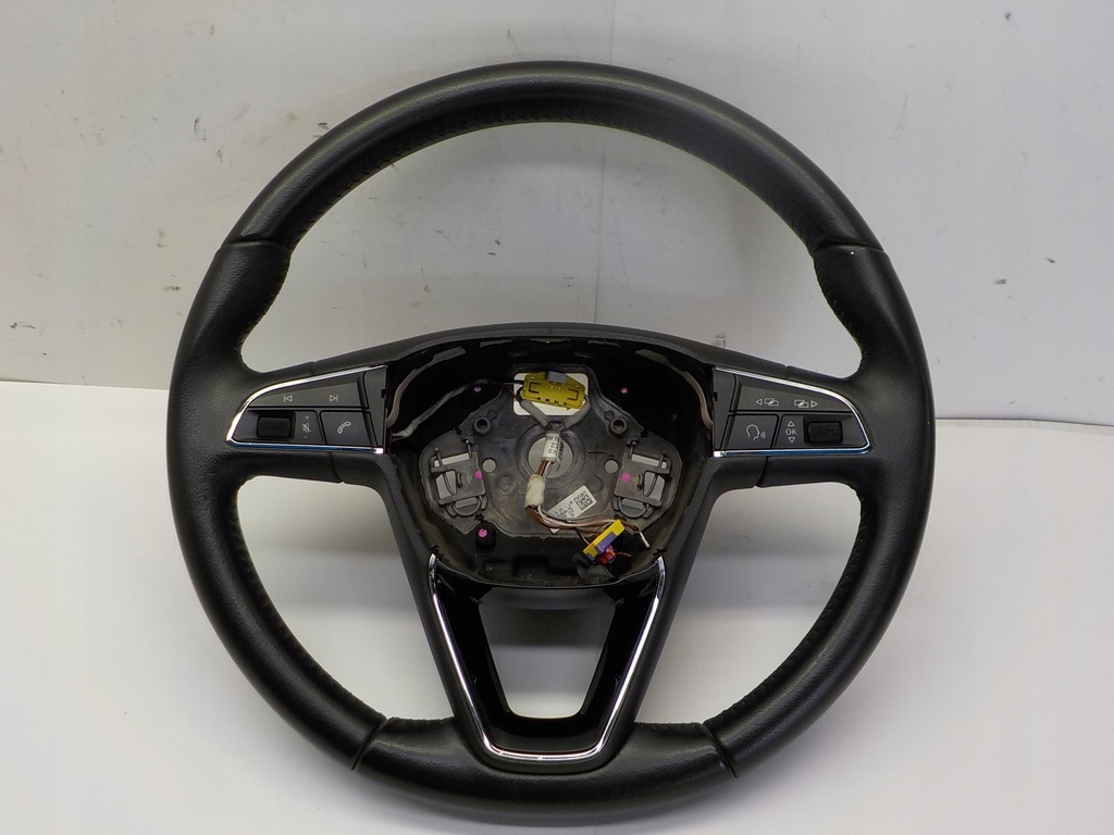 SEAT LEON III TOLEDO IV ARONA KIEROWNICA SKÓRA MULTIFUNKCJA 5F0419091R ...