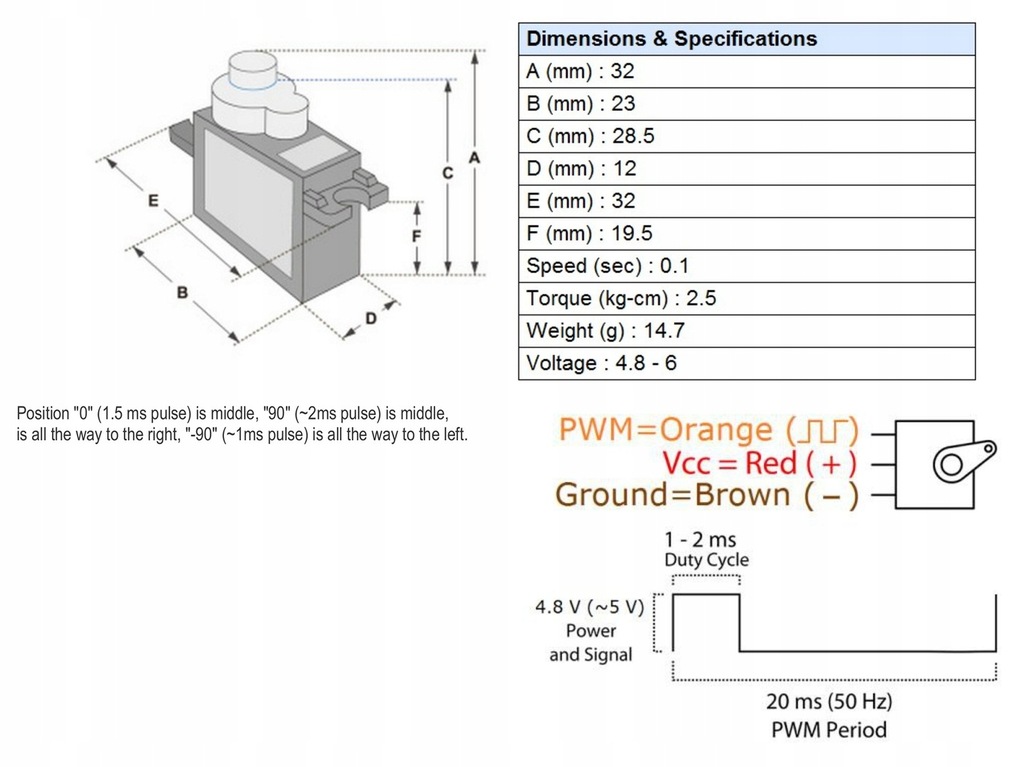 Купить Сервопривод SG90 Tower Arduino Servo 9G 180° IOT: отзывы, фото и характеристики на Aredi ...