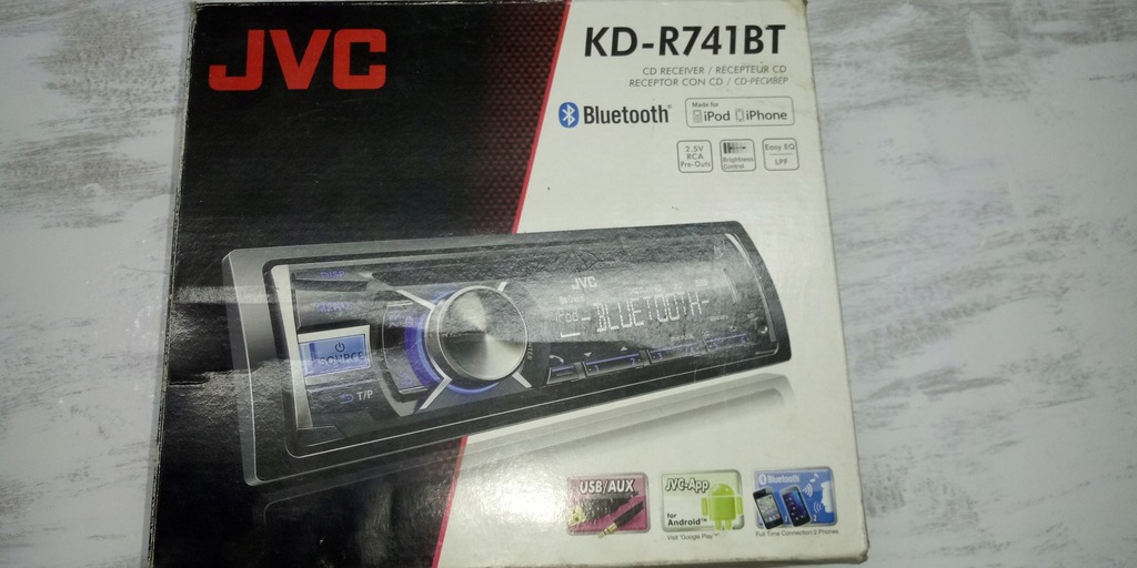 Radioodtwarzacz JVC KD-R741BT 1-DIN - 13215630730 - oficjalne archiwum Allegro