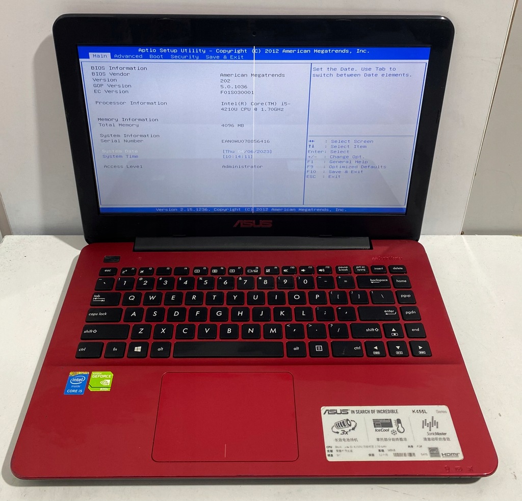 Laptop Asus K455L 14 " Intel Core i5 4GB DFV62 - 13281695027 - oficjalne archiwum Allegro