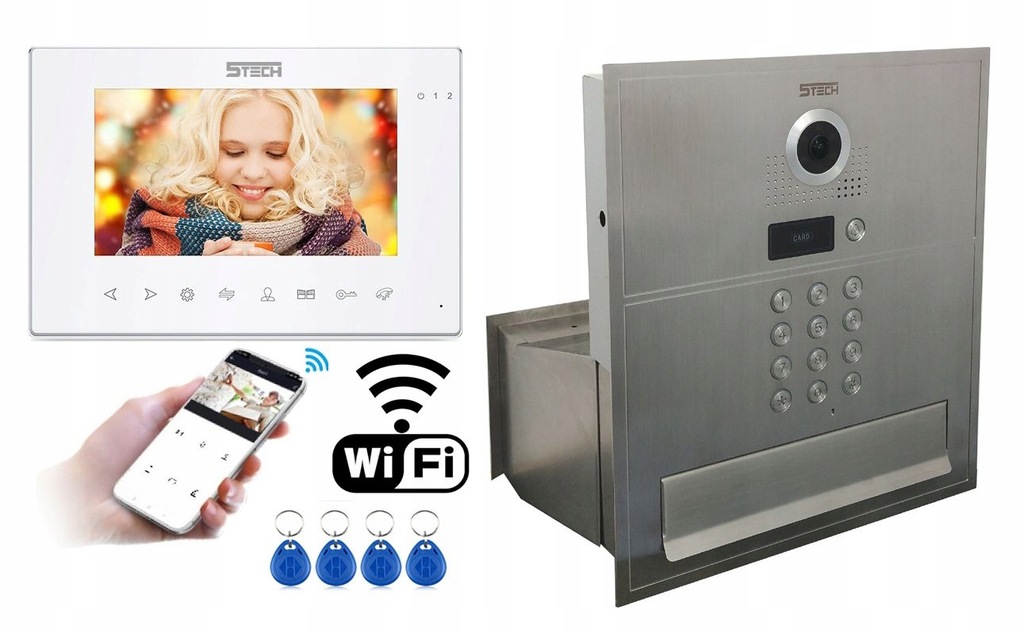 WIDEODOMOFON ze SKRZYNKĄ na LISTY Videodomofon AHD - 9749265187 - oficjalne archiwum Allegro
