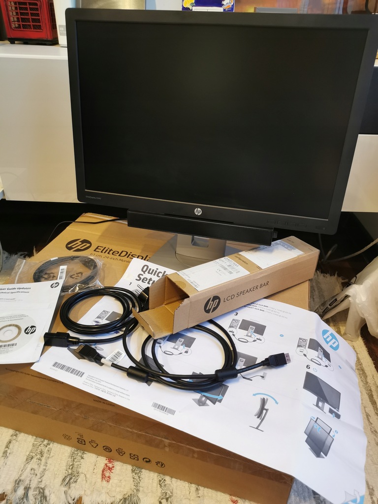 Monitor HP EliteDisplay E242 24" LED IPS +soundbar - 13667197890 ...