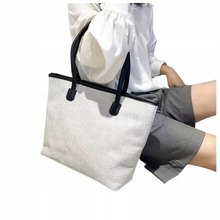 TOREBKA TORBA SHOPPER NA RAMIĘ C164 BIAŁA - 13496818881 - oficjalne archiwum Allegro