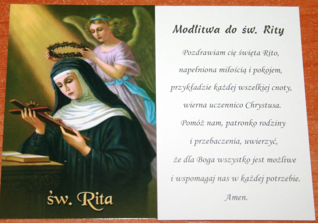 Św. RITA z Cascia obrazek + modlitwa do św. Rity - 6597406822 ...