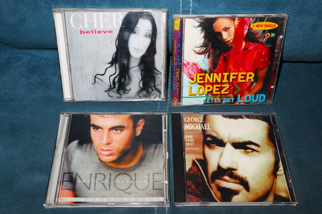 ZESTAW PŁYT CD CHER , JENNIFER LOPEZ , GEORGE MICHAEL , ENRIQUE ...