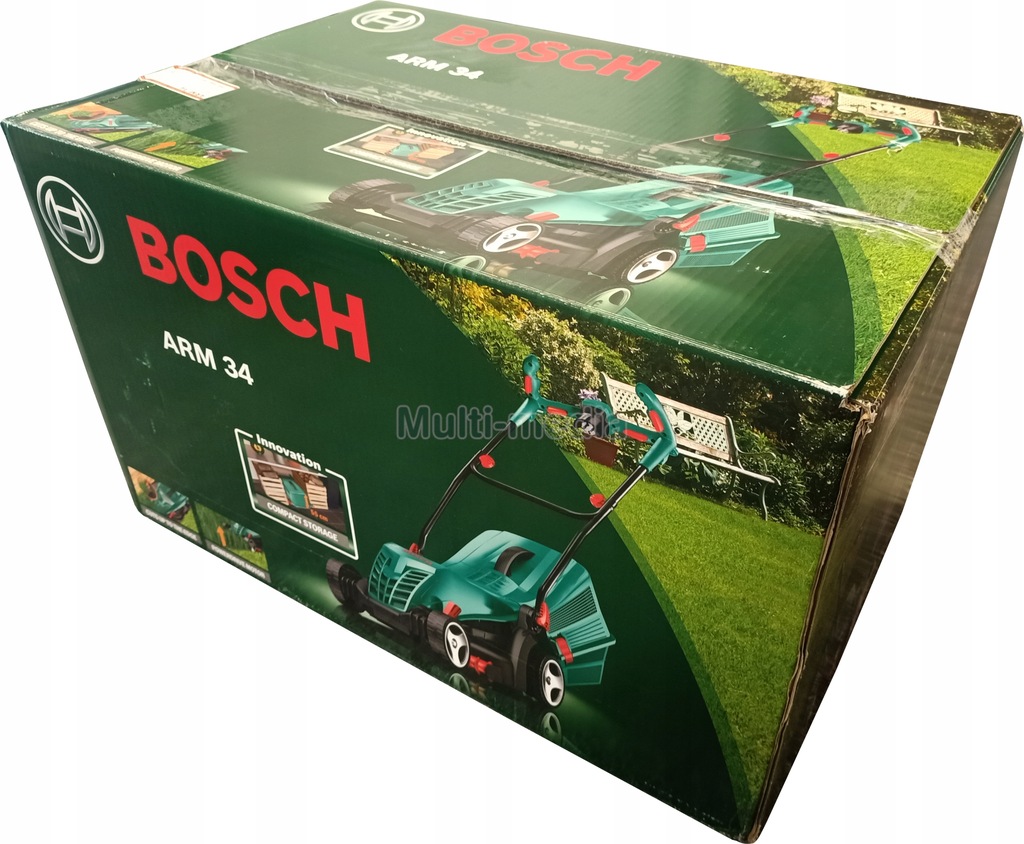 KOSIARKA ELEKTRYCZNA BOSCH ARM 34 1300W 40l 34cm - 15192929093 ...