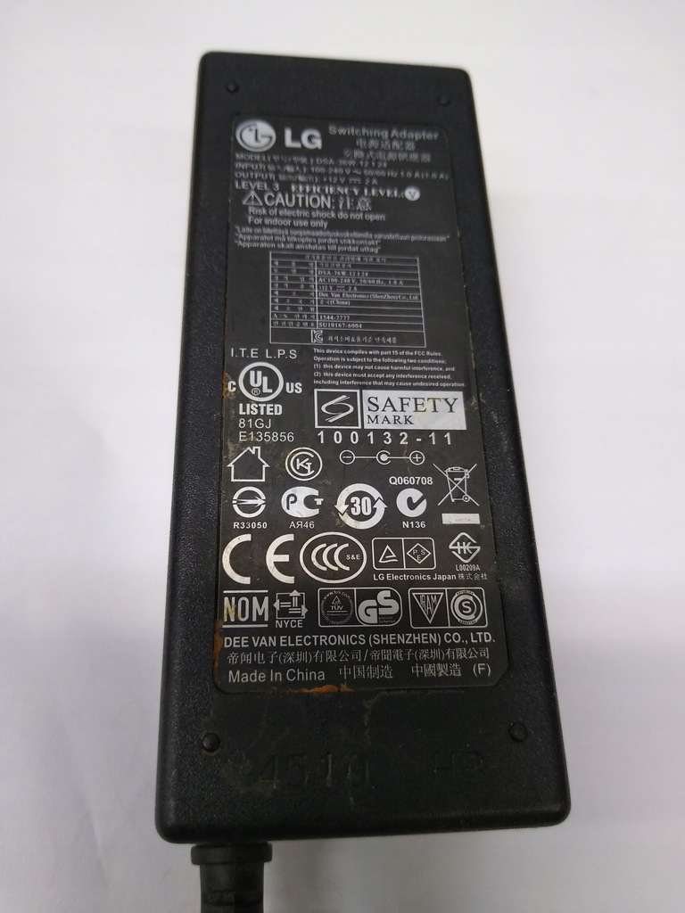 Zasilacz do monitora LG Flatron E1960S 48W PIN - 13258137844 - oficjalne archiwum Allegro