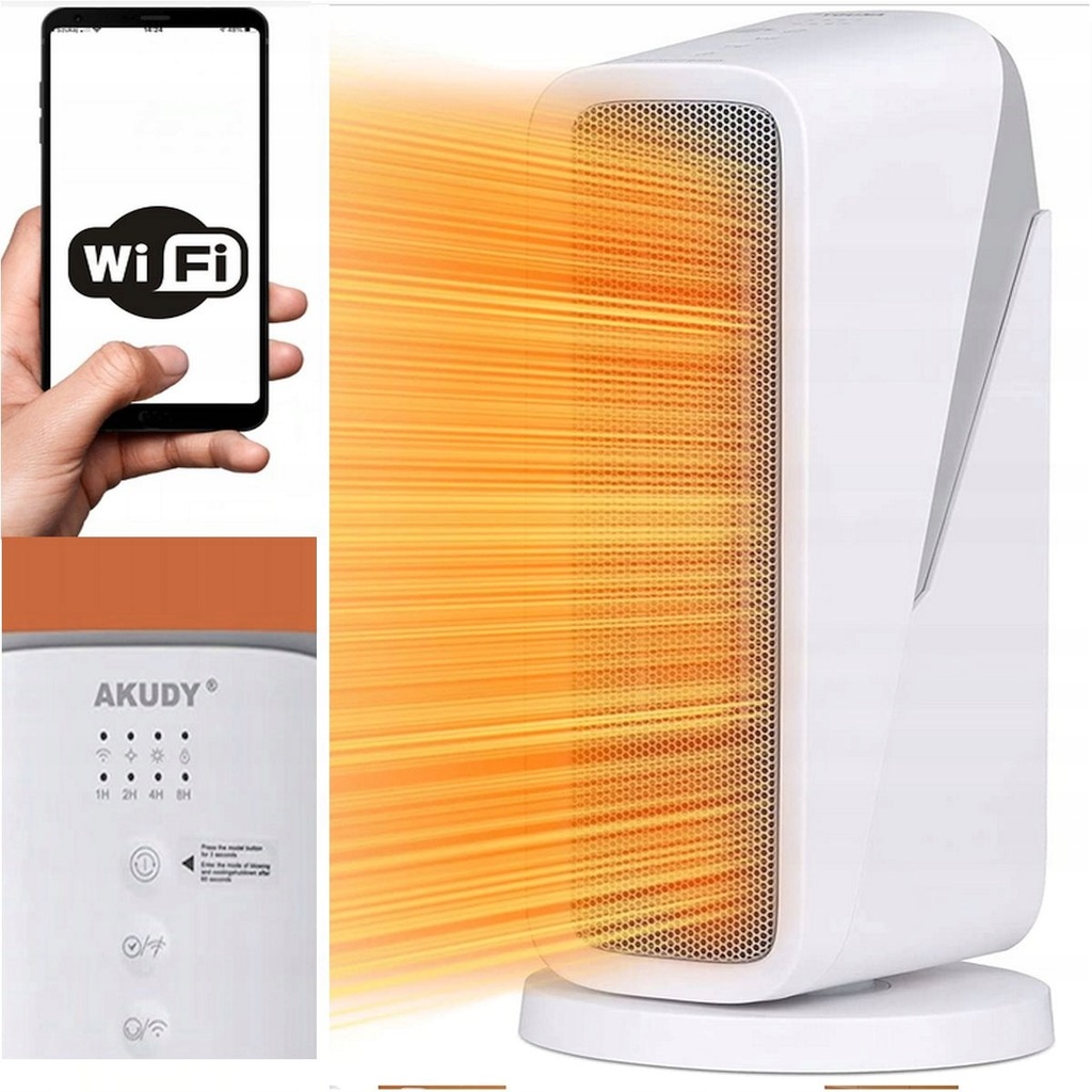 Termowentylator WiFi sterowany telefonem GRZEJNIK FARELKA 1500W Wi-Fi - 13413049123 - oficjalne ...