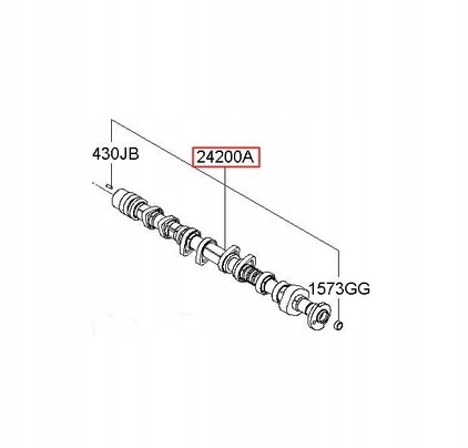 WAŁEK ROZRZĄDU WYDECHOWY HYUNDAI KIA 1.6GDI G4FD - 11886077944 ...