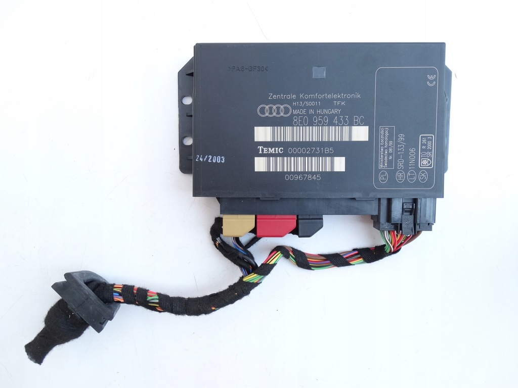 AUDI A4 B6 MODUŁ KOMFORTU STEROWNIK 8E0959433BC - 7484193841 ...