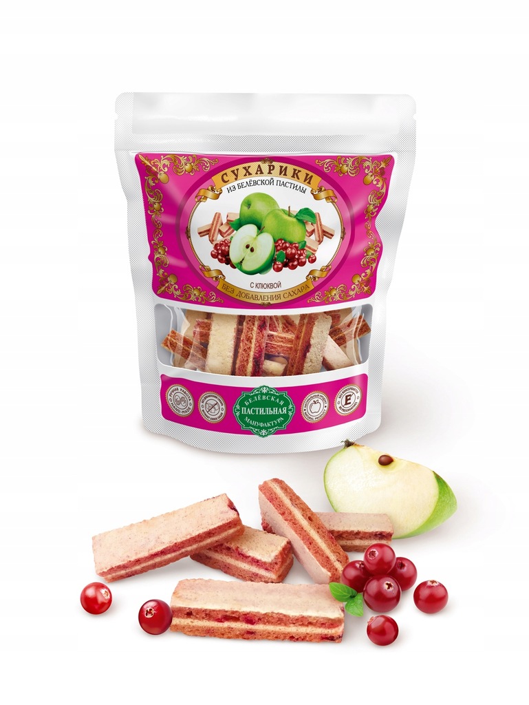 Krakersy z Belyovsky Pastila z żurawiny - 12013288938 - oficjalne ...