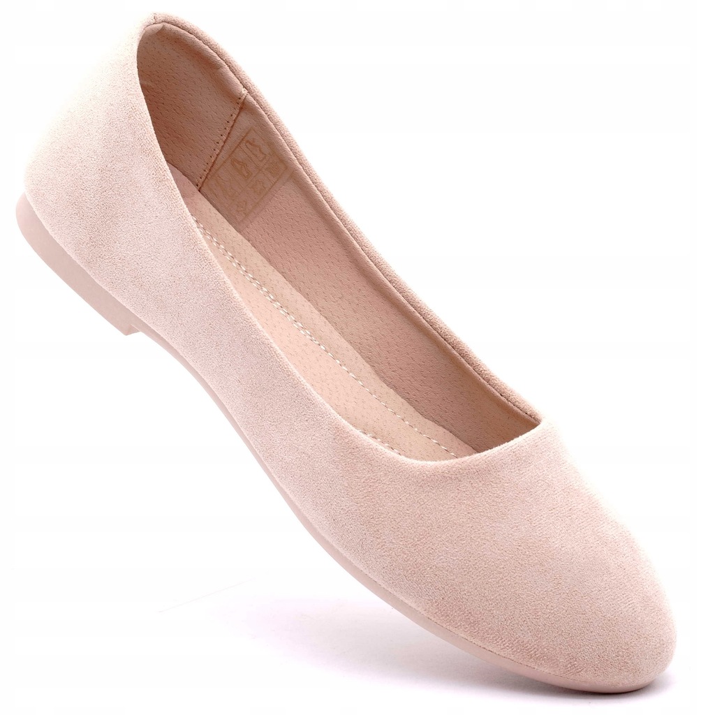 BALERINY KLASYCZNE BEŻ WYGODNE MIĘKKIE SKÓRA 42 - 13210169988 ...