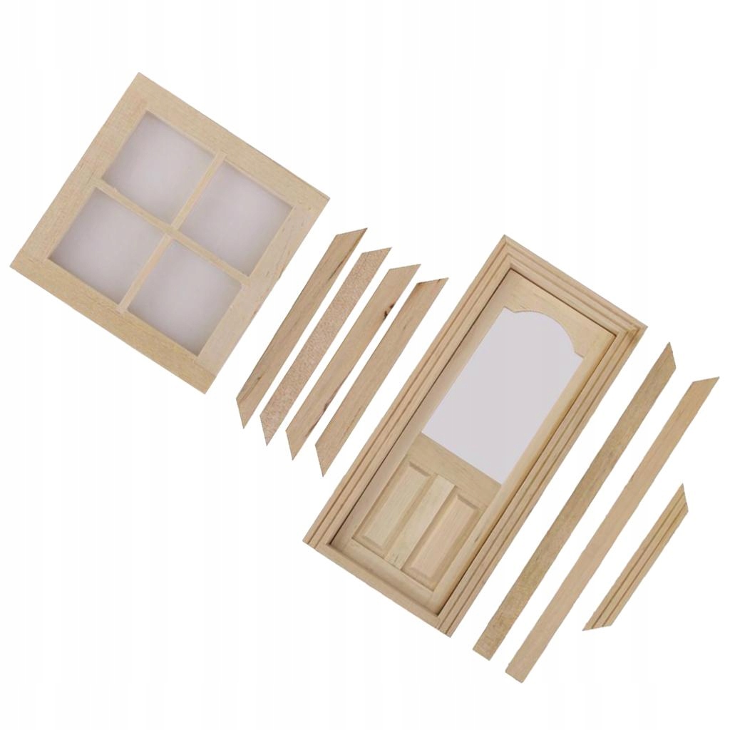 Set of 2 Wooden Pane Window + Internal Door w/ - 13727101570 ...