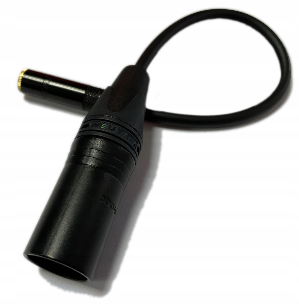 Przejściówka adapter XLR 4PIN - jack 3,5mm TRS - 10745399687 ...