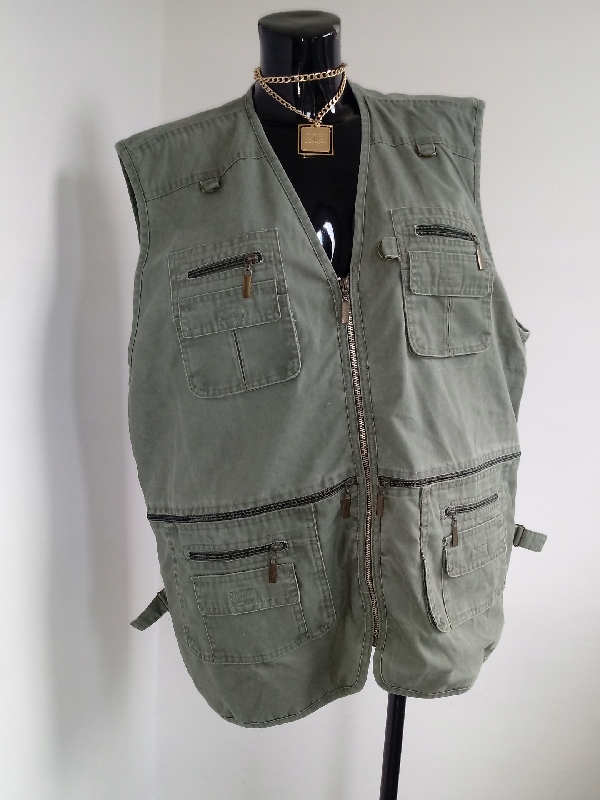 Rybacka myśliwska jeansowa kamizelka sportowa XXXL - 12754957357 - oficjalne archiwum Allegro