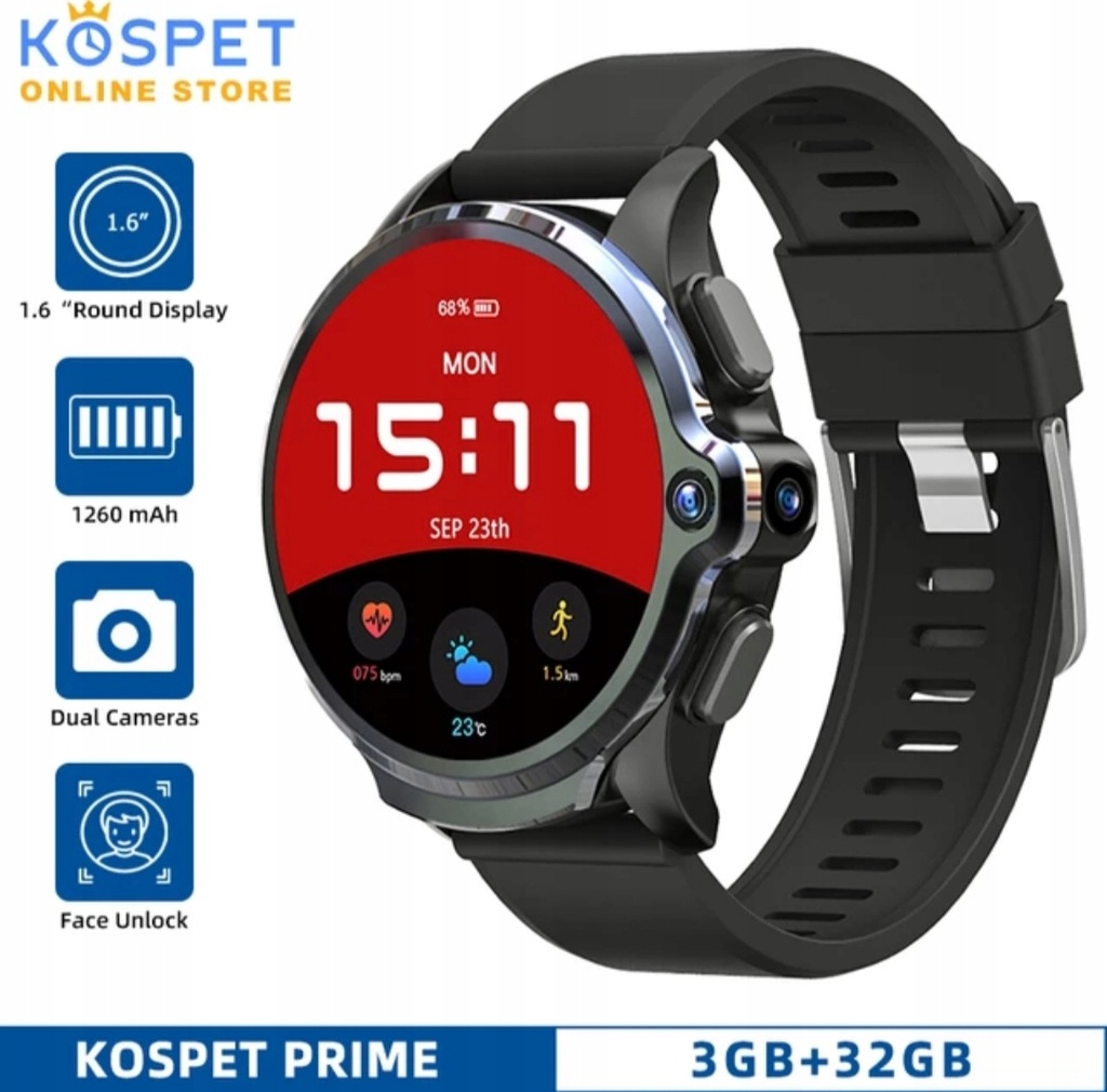 Smartwatch Kospet Prime Android 4G SIM Aparat Wifi - 12494372060 ...