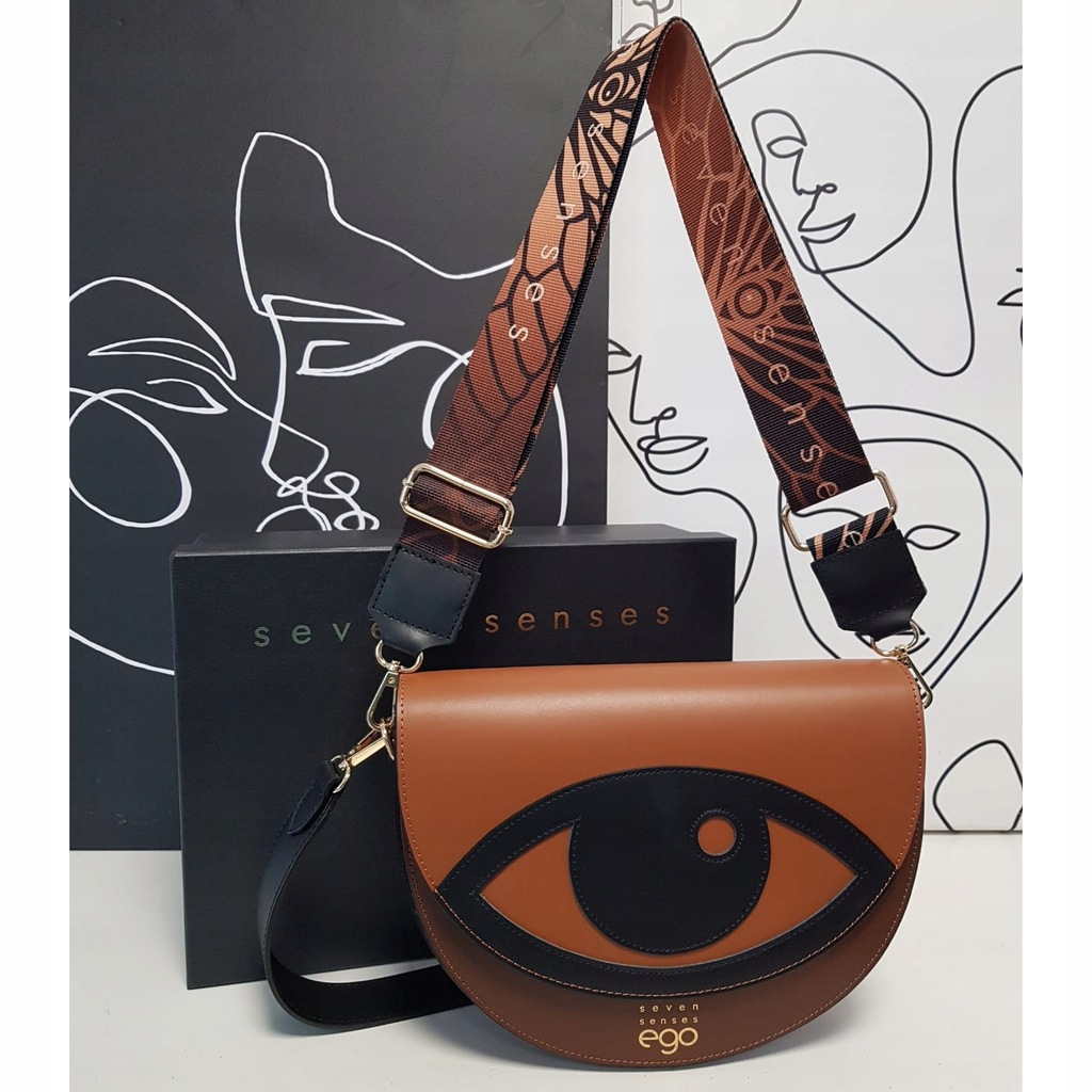 OKO torebka półokrągła skórzana brązowa EGO ES-S01 - 12984212013 ...