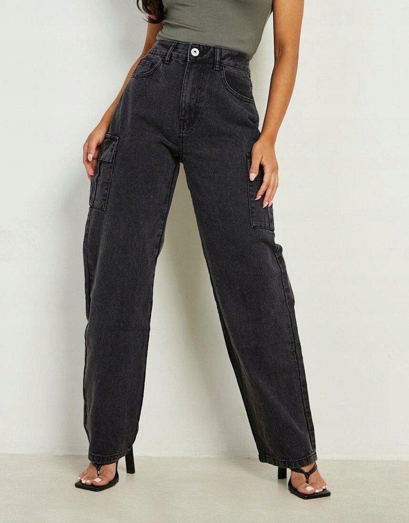 BOOHOO SPODNIE CARGO BOYFRIEND 8EB NE7__XXL - 14295110384 - oficjalne ...