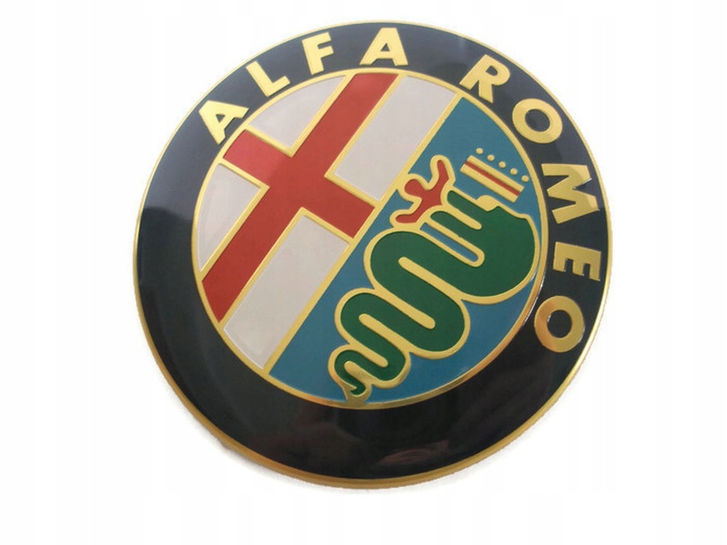EMBLEMAT ZNACZEK LOGO ALFA ROMEO 74mm przód tył - 8736097087 - oficjalne archiwum Allegro