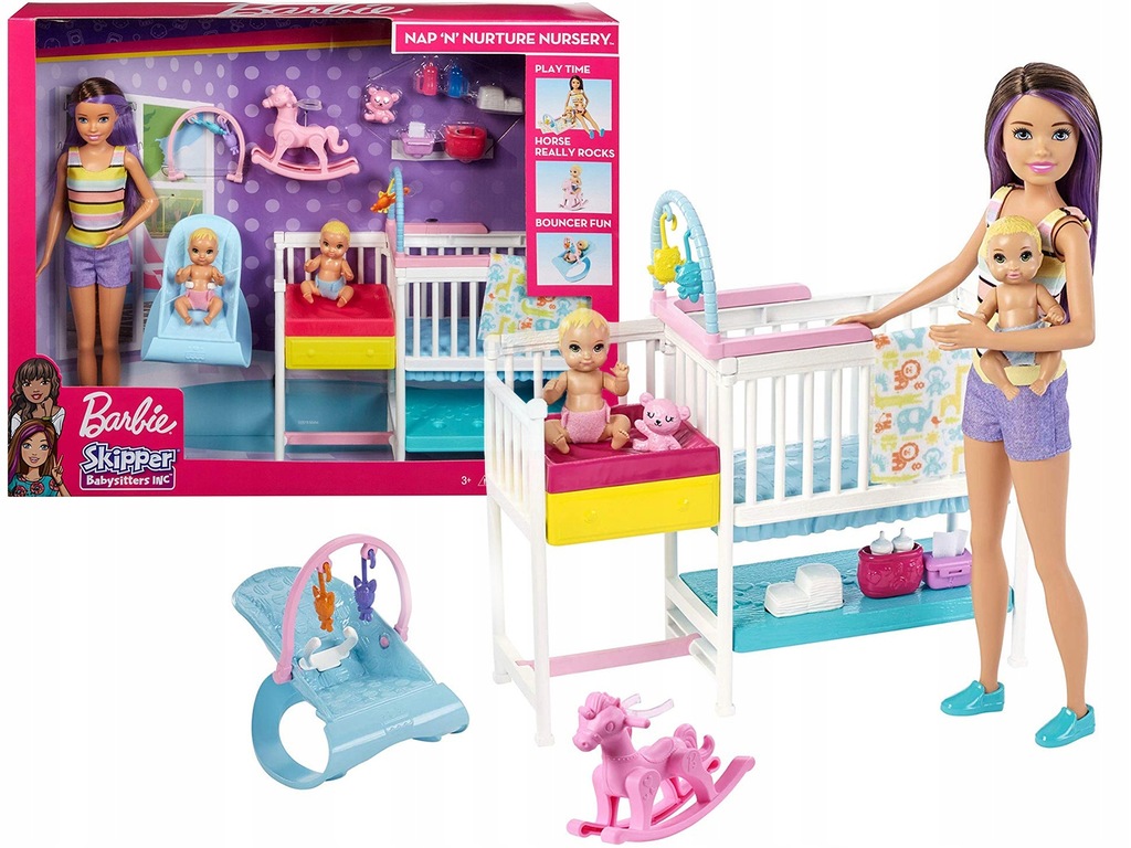 Mattel Barbie Skipper Set Babysitter 887961764918 GFL38 - ATEHNO