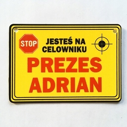 Tablica tabliczka plakat napis prezes adrian - 9281683059 - oficjalne ...