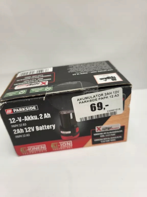AKUMULATOR 2AH 12V PARKSIDE PAPK 12 A3 TEAM LI-IO - 14284681257 - oficjalne archiwum Allegro