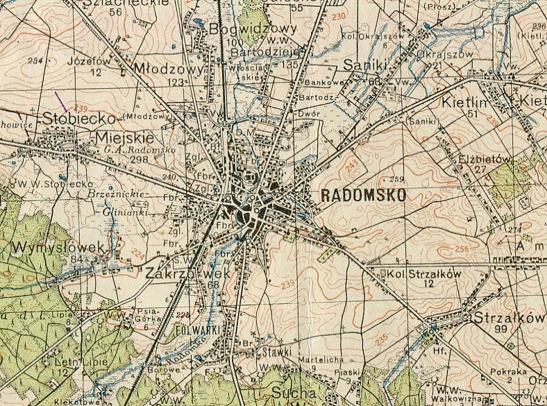 RADOMSKO :: niemiecka mapa wojskowa : 1940 rok - 14209917418 ...